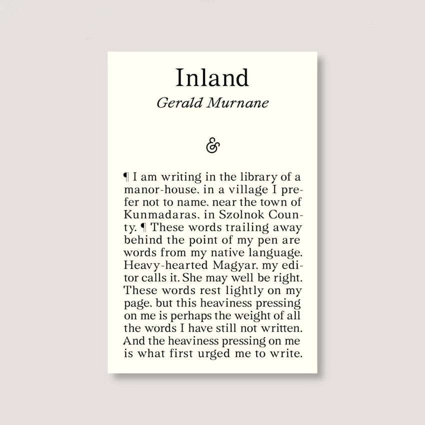 An extract from Gerald Murnane’s ‘Inland’ | London Review Bookshop